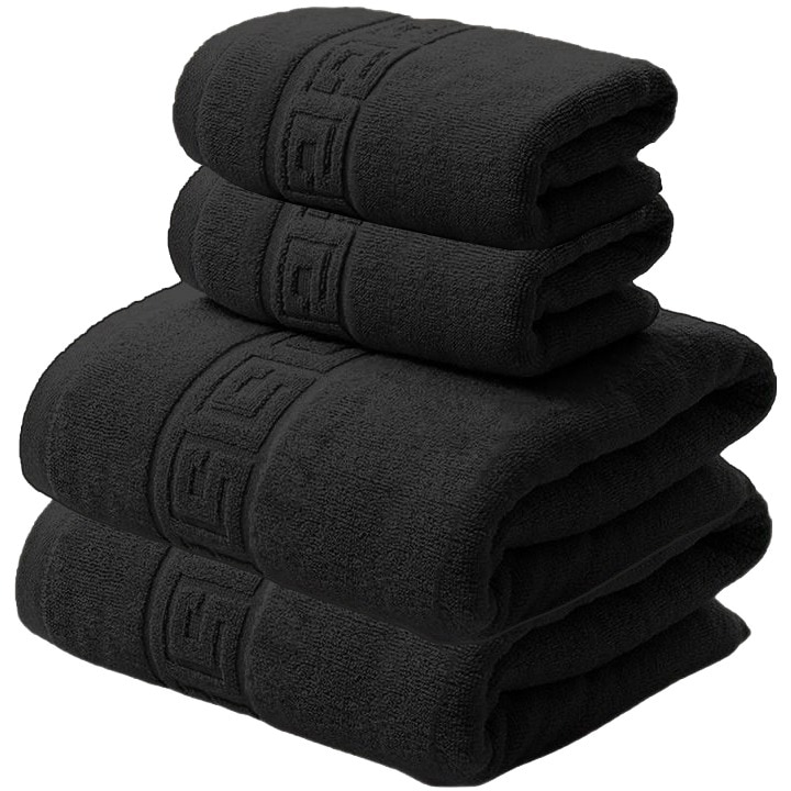 Set 4 Prosoape, 100 % Bumbac, 500 g/m², NufJoy®, 2 Prosoape de baie ...