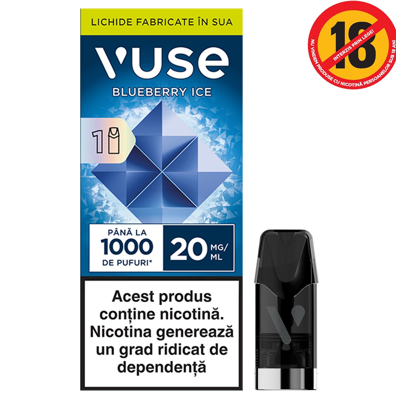Vuse 1 pod Capsule Blueberry Ice 20 mg/ml - eMAG.ro