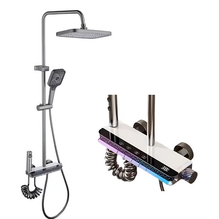 Coloana de dus cu afisaj LCD, iluminare LED, turbina generatoare de ...