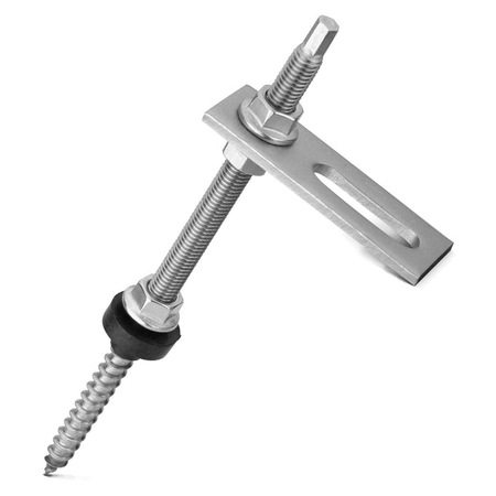 Set complet Surub Tip Ancora Hanger Bolt, Pentru Prindere Panou Solar ...