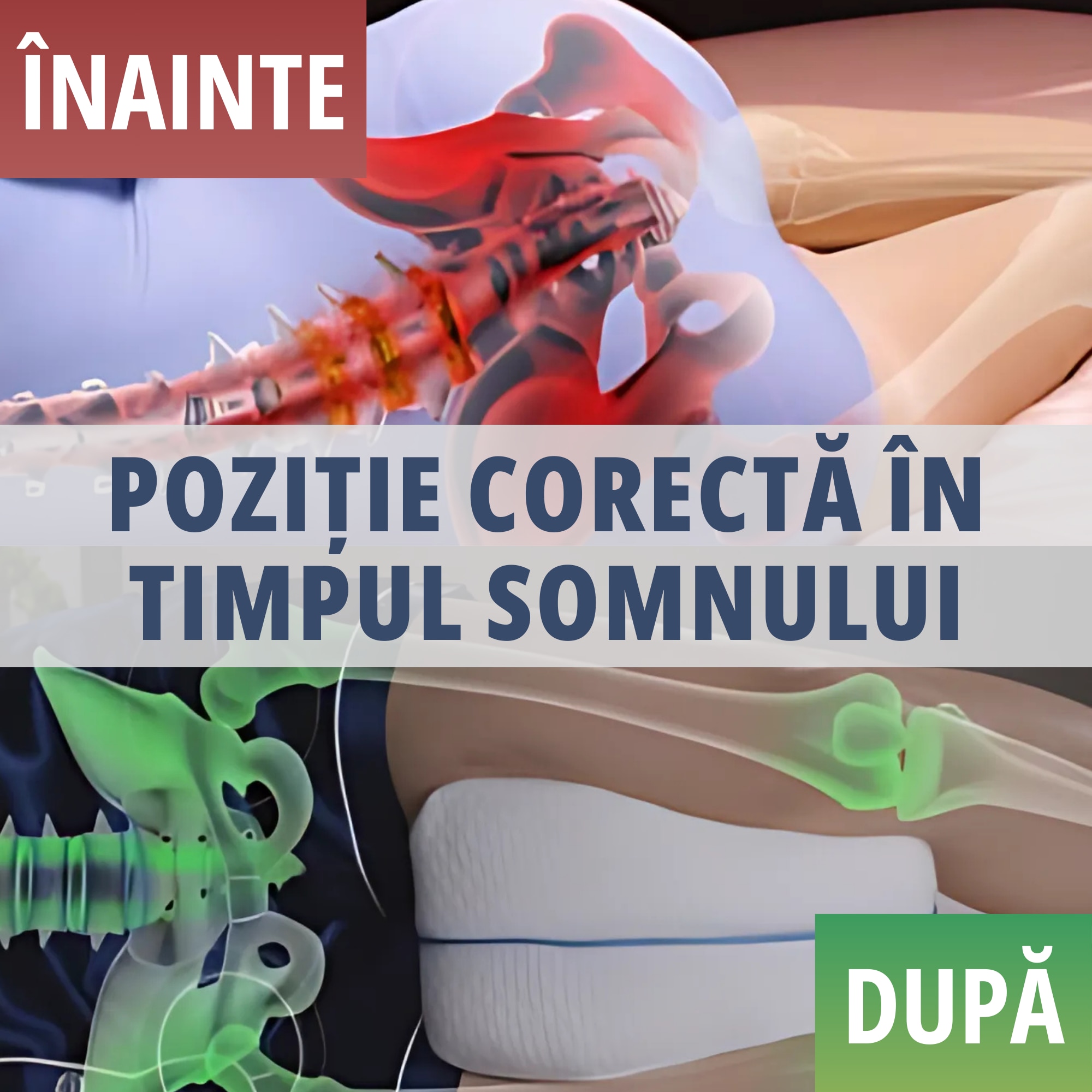Perna ortopedica pentru genunchi, spuma cu memorie, husa detasabila ...
