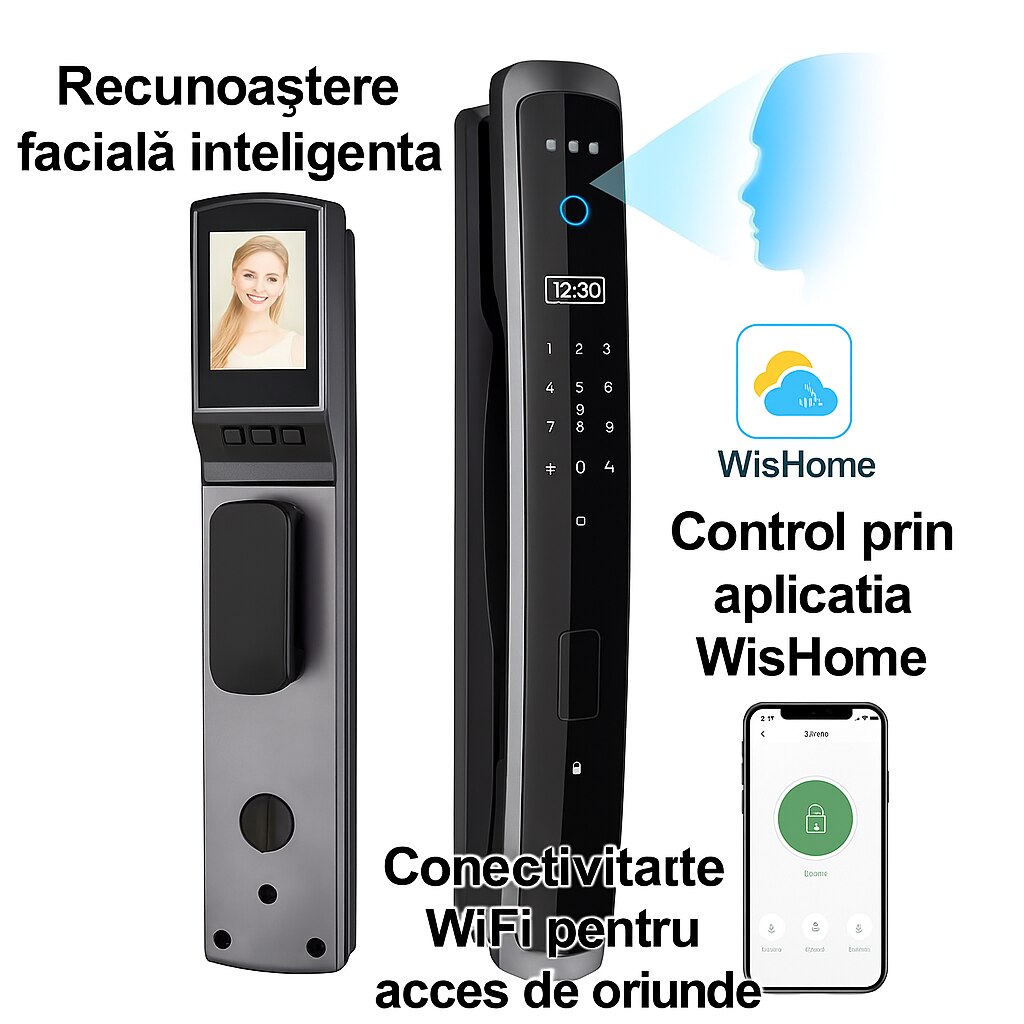 Yala Inteligenta cu Amprenta si WiFi – Deschidere prin Aplicatie, Cod ...