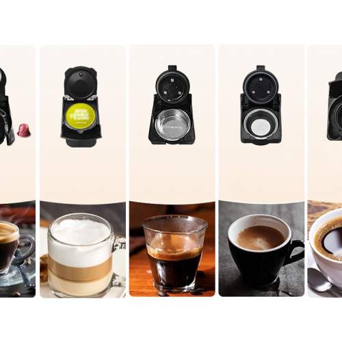 Espressor cu capsule 5 in 1 HiBREW H2B-white, 1450 W, 19 bari, rezervor ...