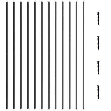 Stalpi pentru balustrada, balcon sau terasa, 112 x 1.27 cm, aliaj de ...