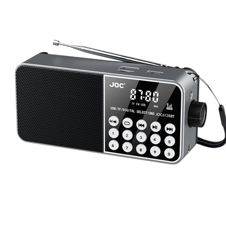 Radio Portabil FM, Cablu USB, microSD, Lanterna LED, Acumulator 18650 ...