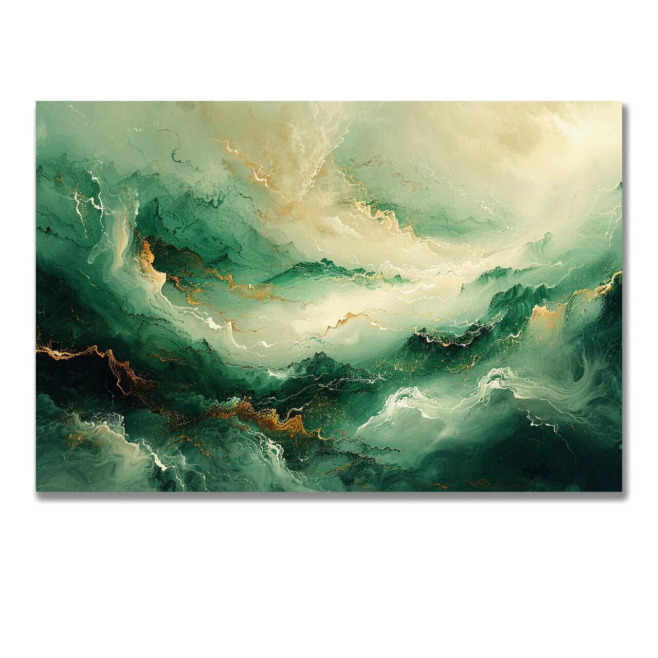 Tablou Canvas Natura - Vartejul Verde Al Emotiilor 60X90, panza cu ...