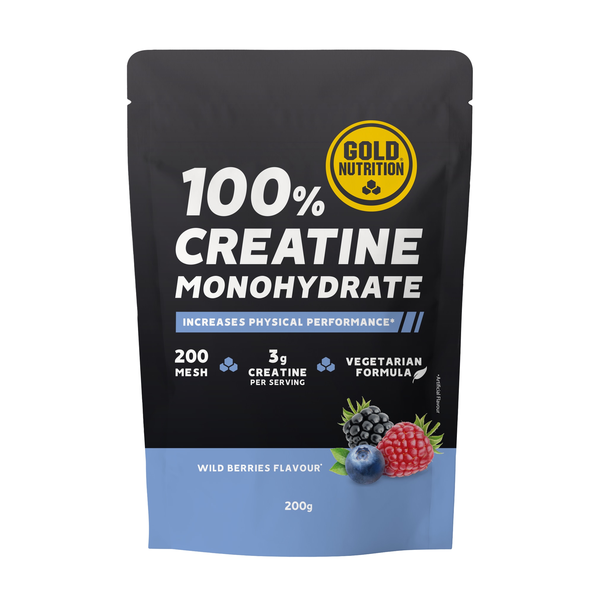 Creatina monohidrata, GoldNutrition, fructe de padure, 200g - eMAG.ro