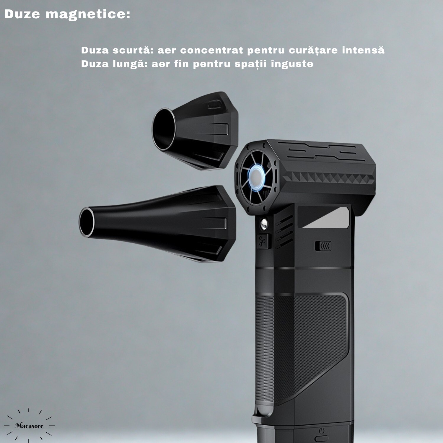 Suflanta de Aer MACASORE F3 cu 2 Baterii Detasabile Tip Magazie, Flux ...