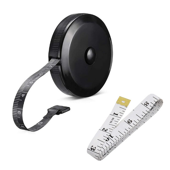 Ruleta, 2 metri de masurat retractabili, Super Viata, material flexibil ...
