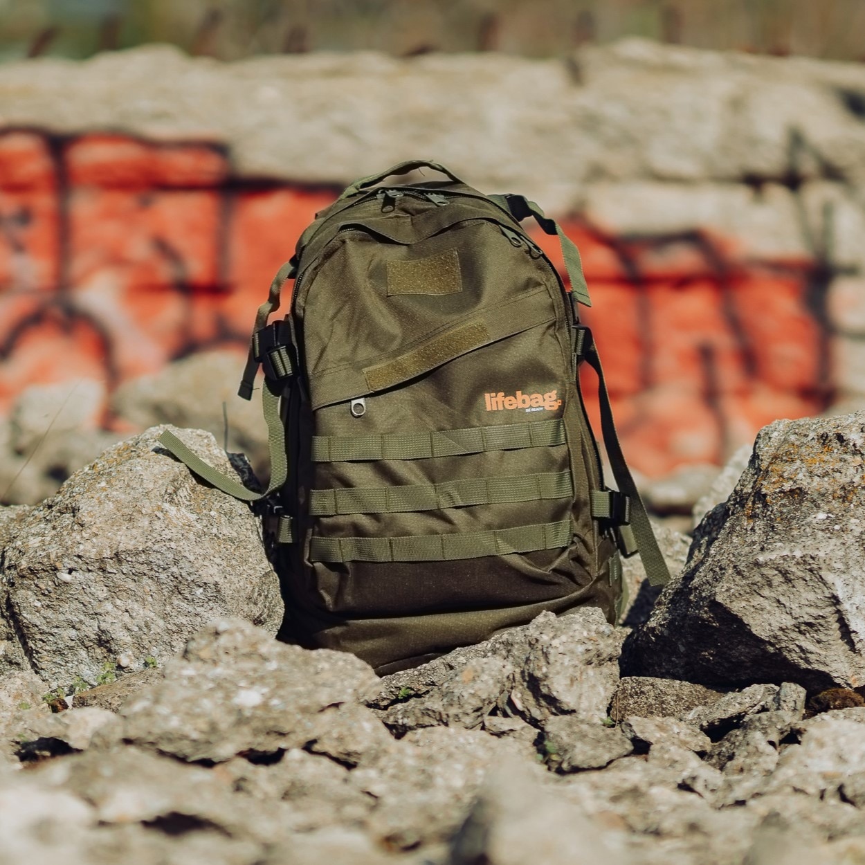 Rucsac de urgenta complet echipat pentru 72 ore, Lifebag Plus, verde ...