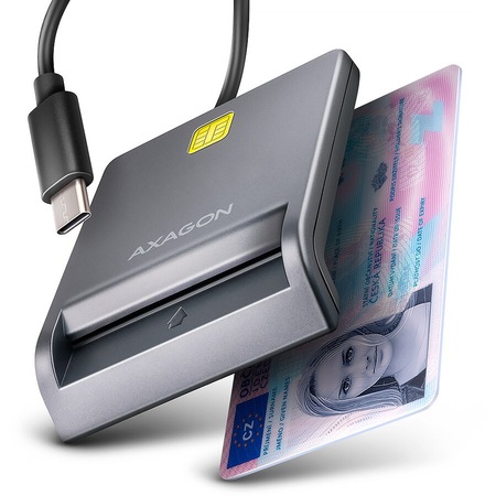AXAGON Cititor de carduri Smart Card FlatReader CRE-SM3TC, USB-C - eMAG.ro