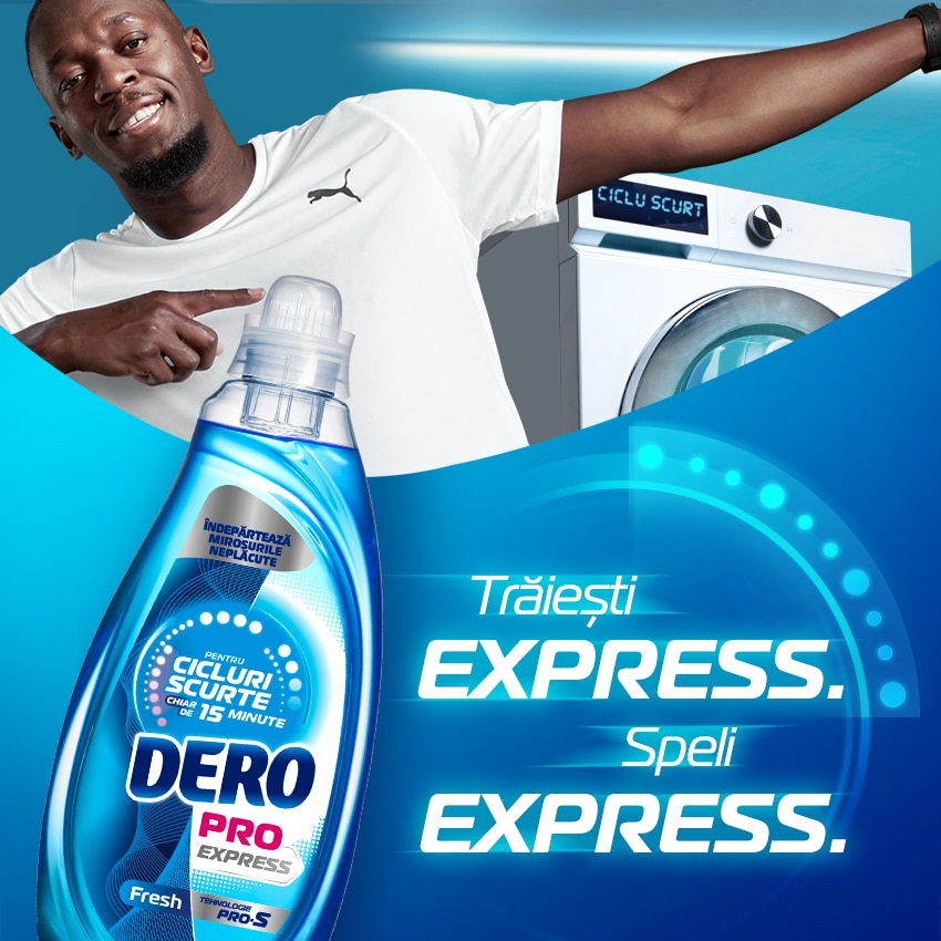 Detergent automat lichid, Dero pro express, fresh, 37 spalari, 1.48L ...