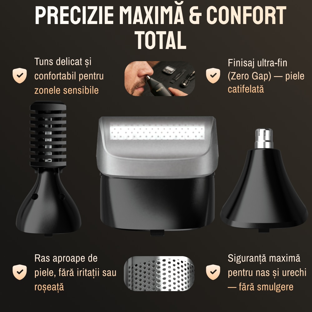 Masina de Tuns si Aparat de Tuns si Ras Profesional MANTIS Omnigroomer ...