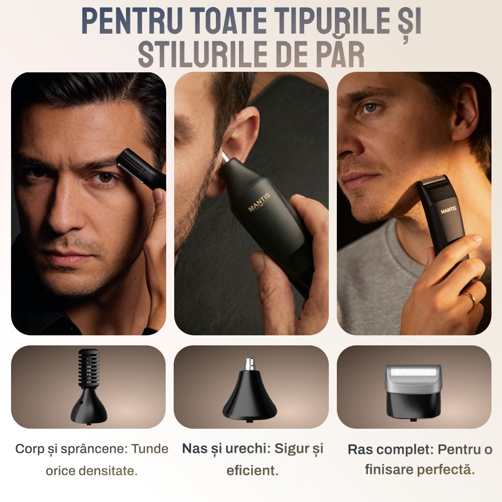 Masina de Tuns si Aparat de Tuns si Ras Profesional MANTIS Omnigroomer ...