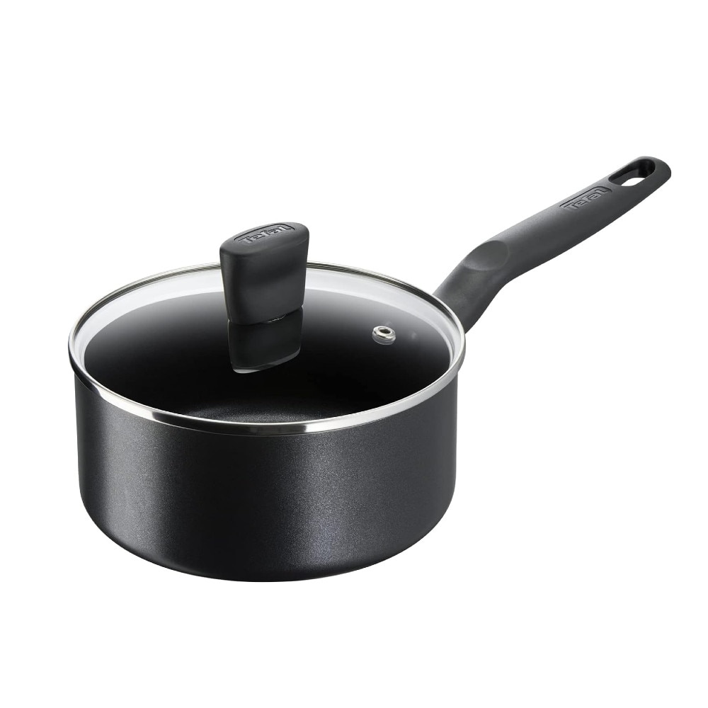 Cratita Tefal Titanium Force 18cm 1,9L, neaderenta, cu capac, Negru ...