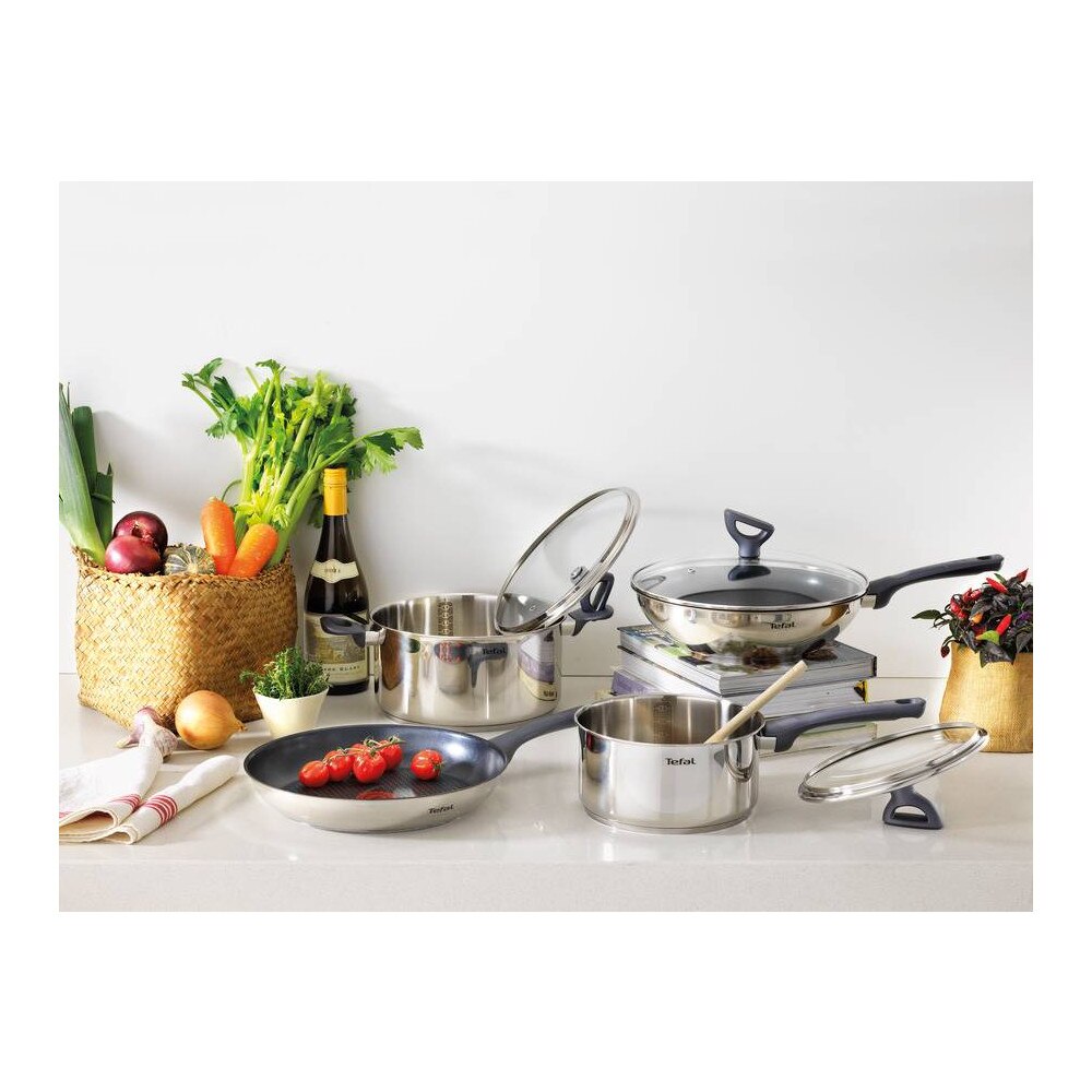 Tigaie Tefal Daily Cook 24 cm, neaderenta Titanium, compatibila cu ...