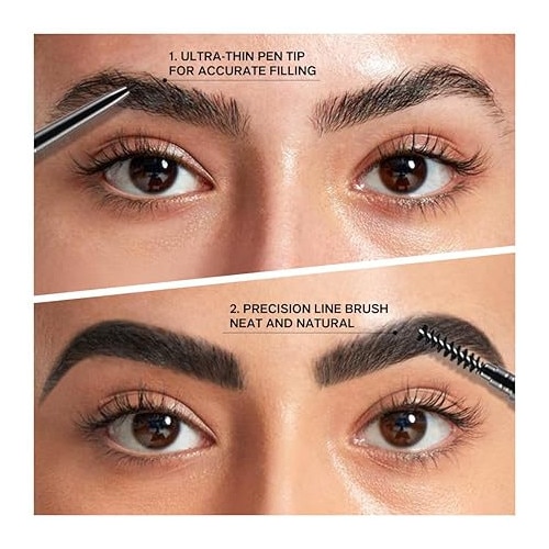 Set profesional de stilizare sprancene, 12 unelte, 6 creioane, 10 ...