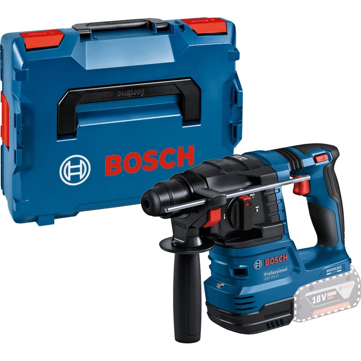 Акумулаторен перфоратор, Bosch GBH 18V-22, 18 V, 1,9 J, SDS-plus - eMAG.bg