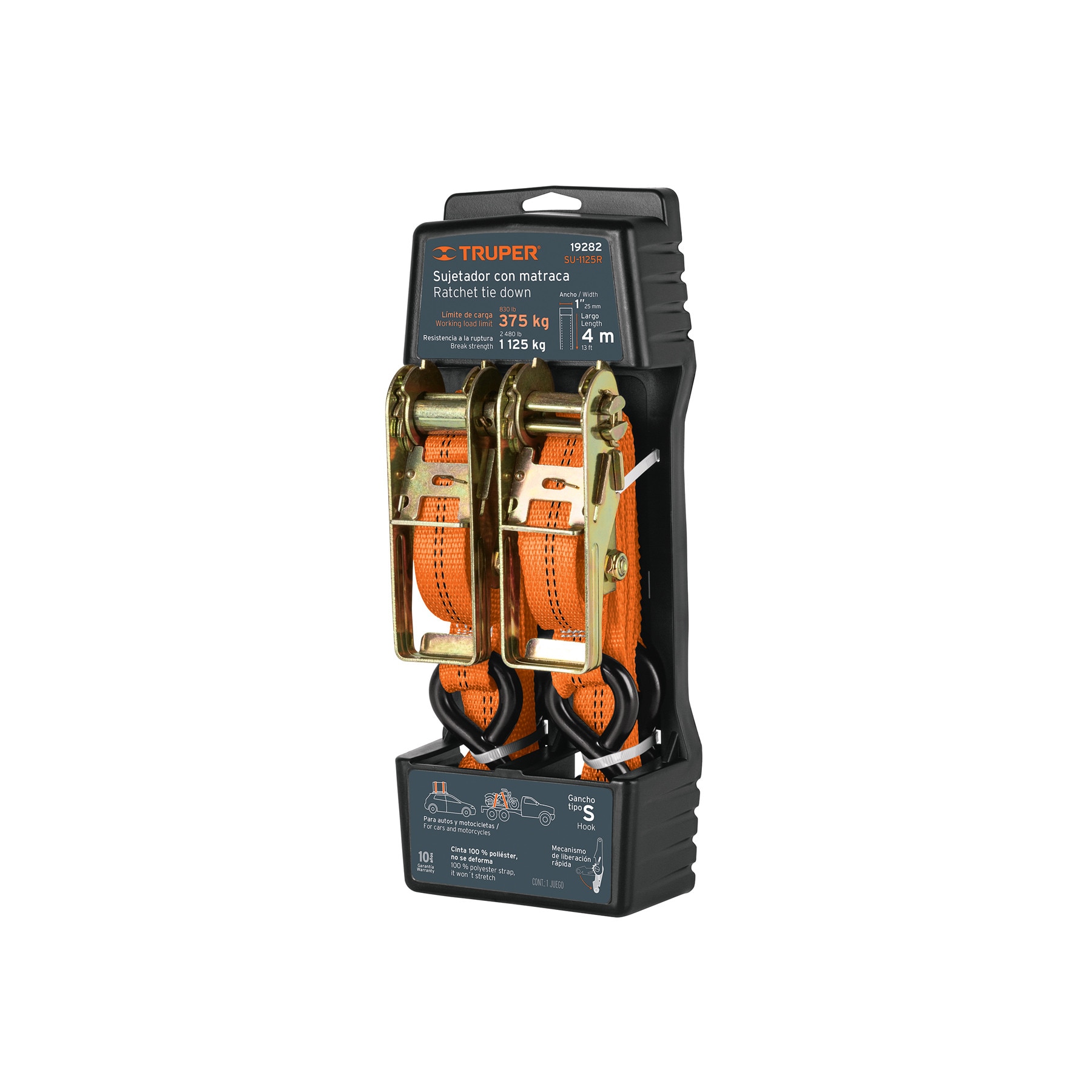 Set 2 chingi 4 m pentru auto, 1125 kg, Truper - eMAG.ro