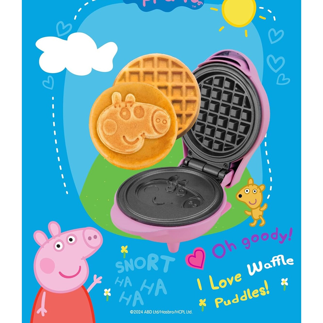 Aparat pentru vafe Bestron, design desene animate Peppa Pig, pentru ...