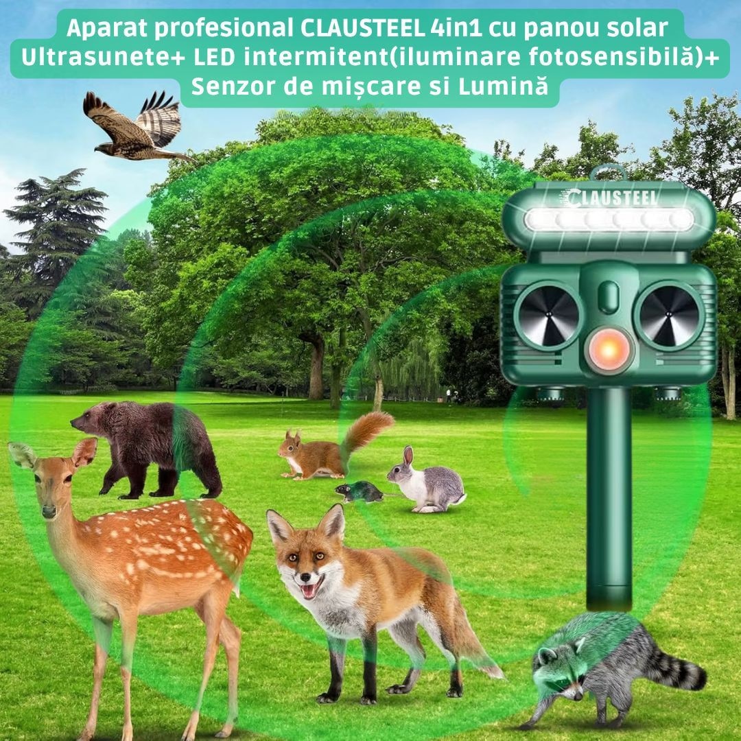 Aparat Ultrasunete Anti-Daunatori Si Anti-Soareci 4in1 CLAUSTEEL ...