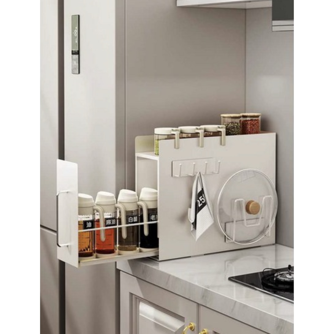 Organizator condimente / Raft de colt blat bucatarie, system pull-out ...