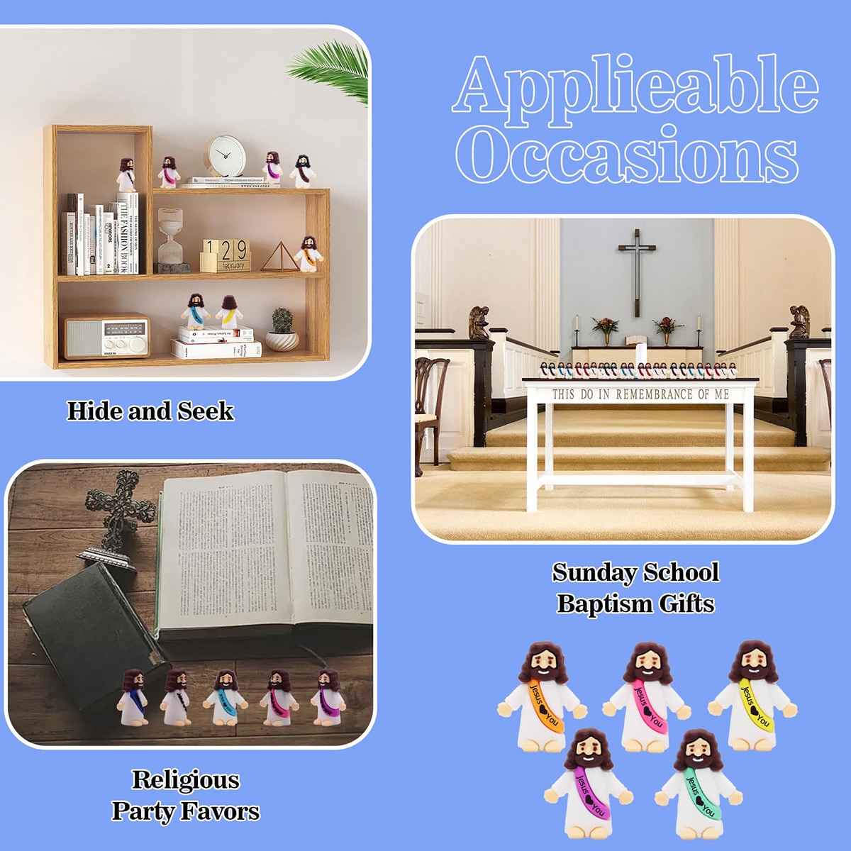 Set 10 figurine mini Isus, 10 modele, accesorii decorative pentru ...