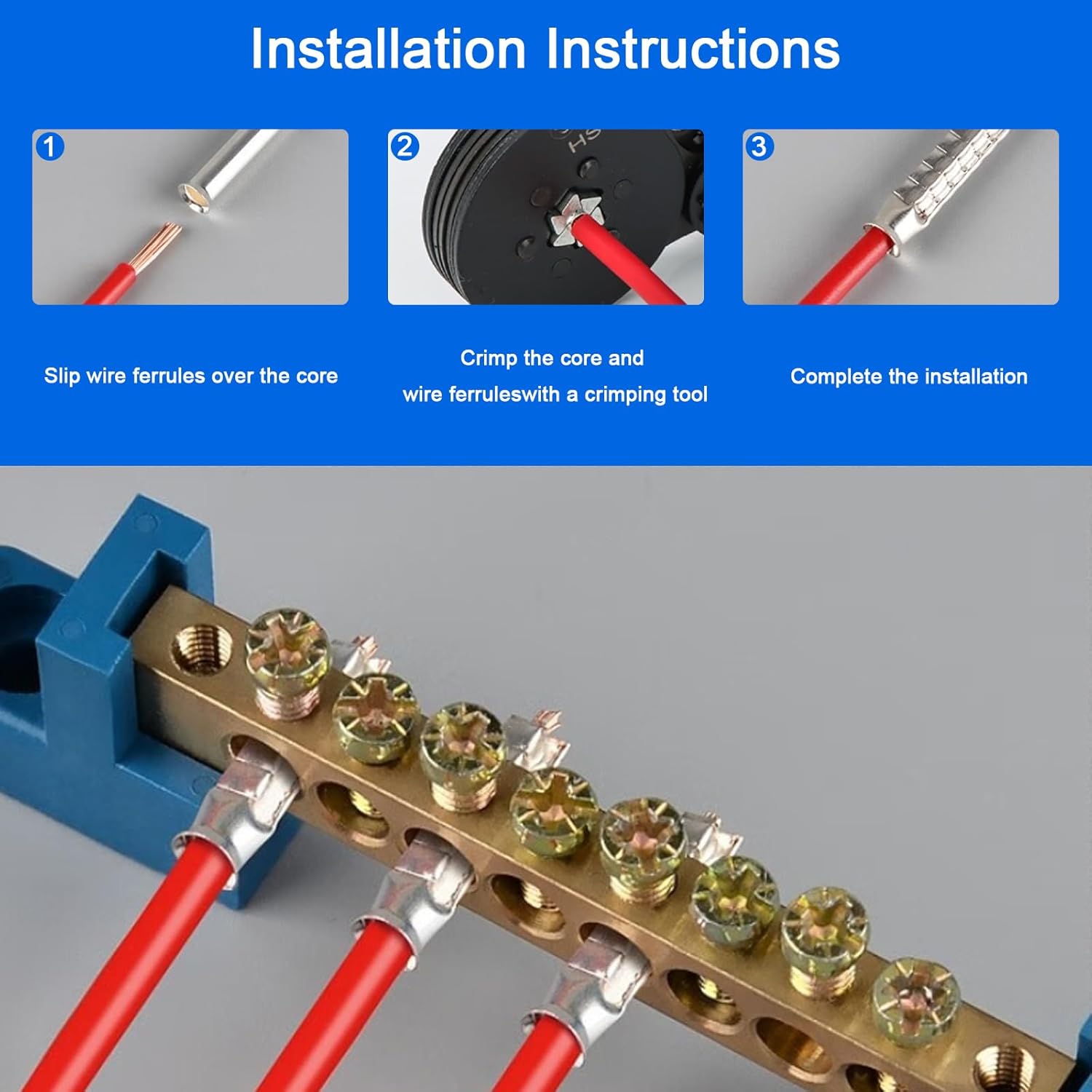 Set de 800 de bucati de pini terminali neizolati, mansoane de cablu 10 ...