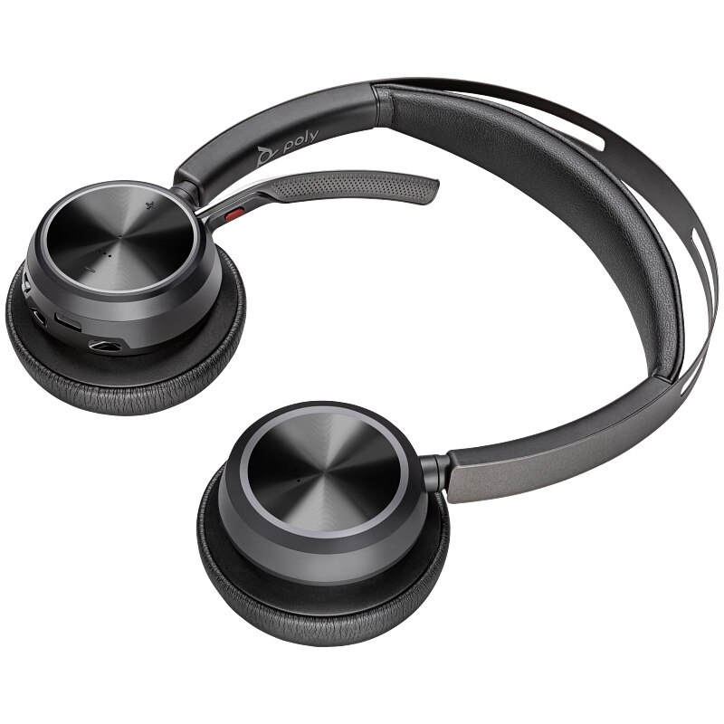 Casti PC wireless Poly Voyager Focus 2-M, stand de incarcare, Bluetooth ...