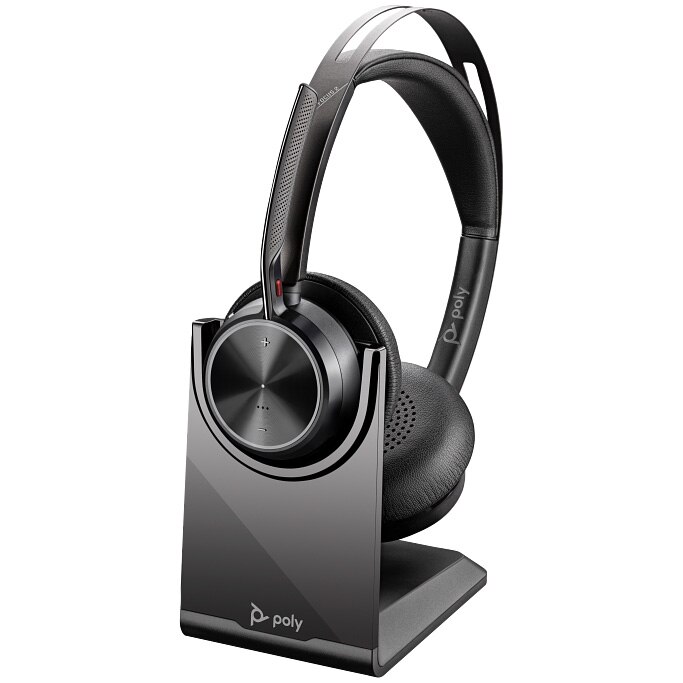 Casti PC wireless Poly Voyager Focus 2-M, stand de incarcare, Bluetooth ...
