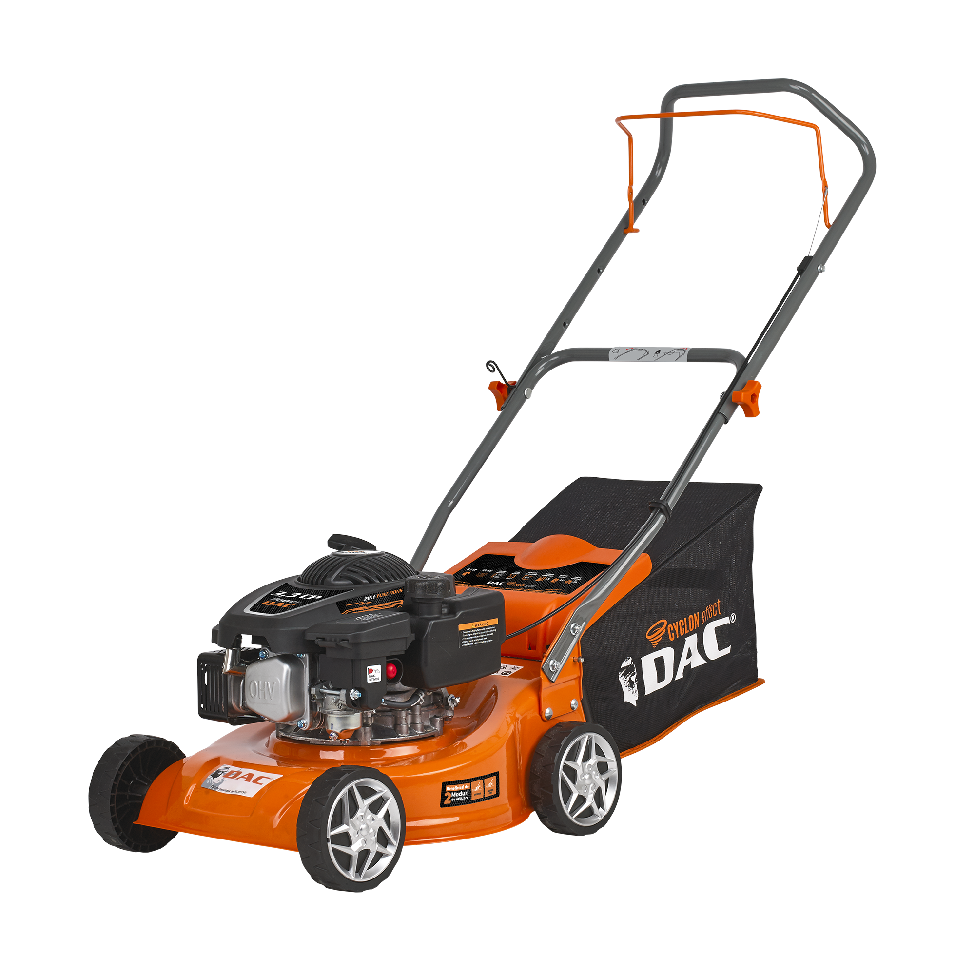 Masina de tuns gazon/iarba pe benzina Ruris Dac 100XLS, putere 3.3 CP, 131 CC, 4 timpi, 40 cm ...