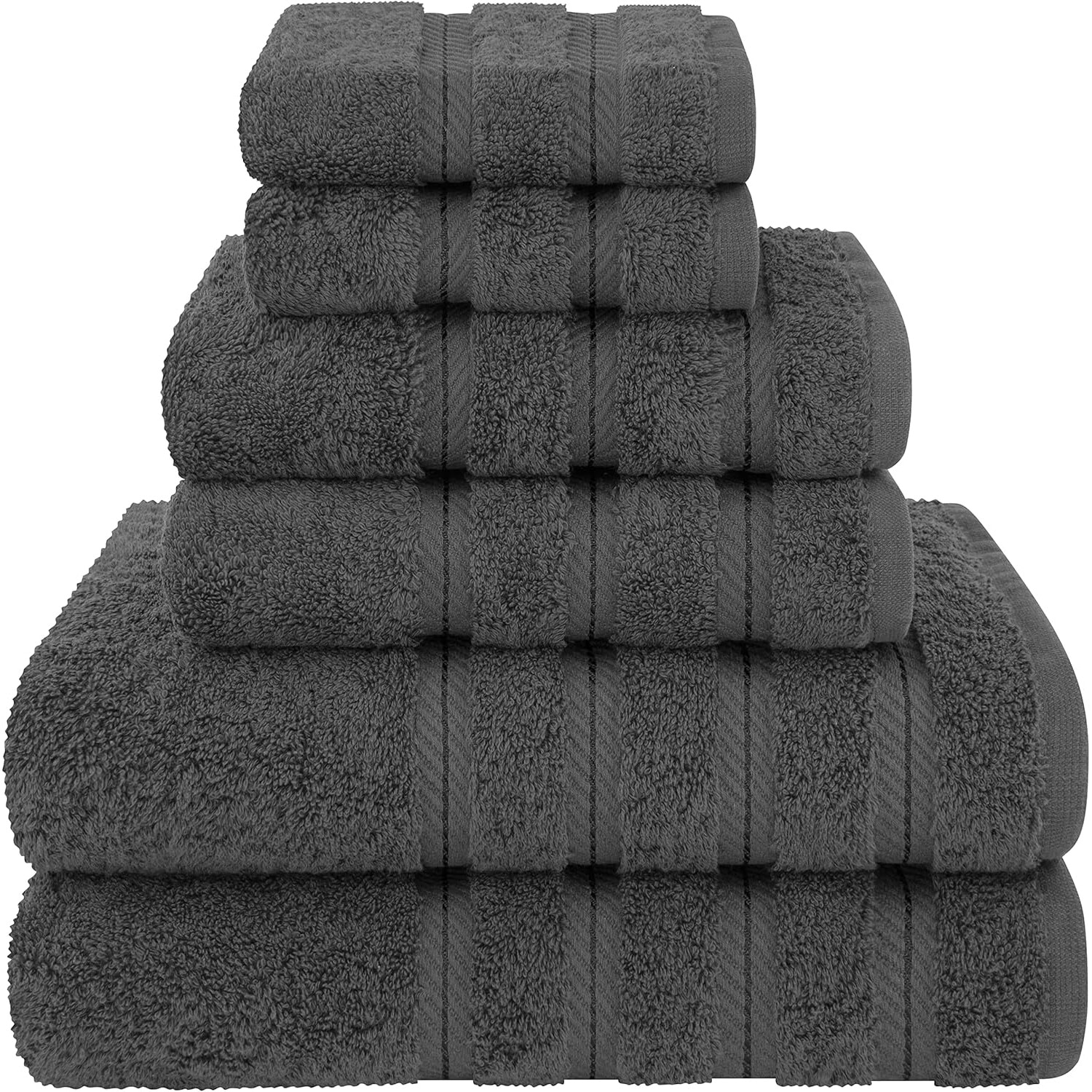 Set 6 Prosoape Premium Daveza, 600 GSM, 2 Prosoape de Baie 70×140 cm, 2 ...