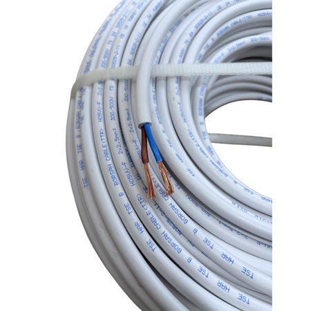 Cablu electric 10 metri Ø8mm, 2 x 2.5mm², TTR HAr, 1.170 grame, AVI ...