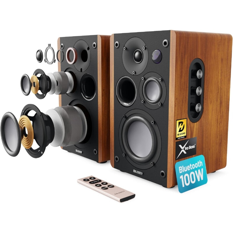 Boxe PC active 2.0, Majority, D100, Bluetooth, HiFi amplificate cu ...