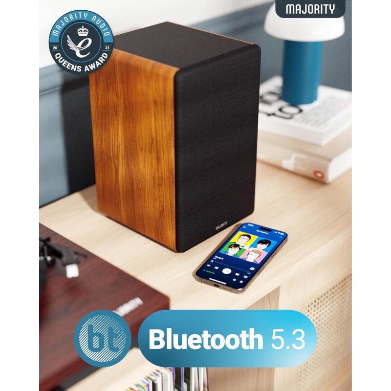 Boxe PC active 2.0, Majority, D100, Bluetooth, HiFi amplificate cu ...