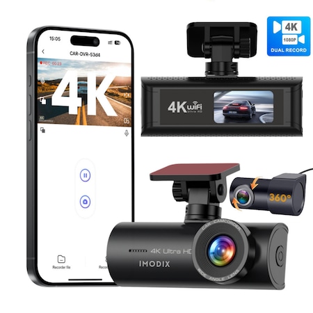 Camera Video De Bord Auto, IMODIX®, Camera Spate Interior, 4K UHD ...