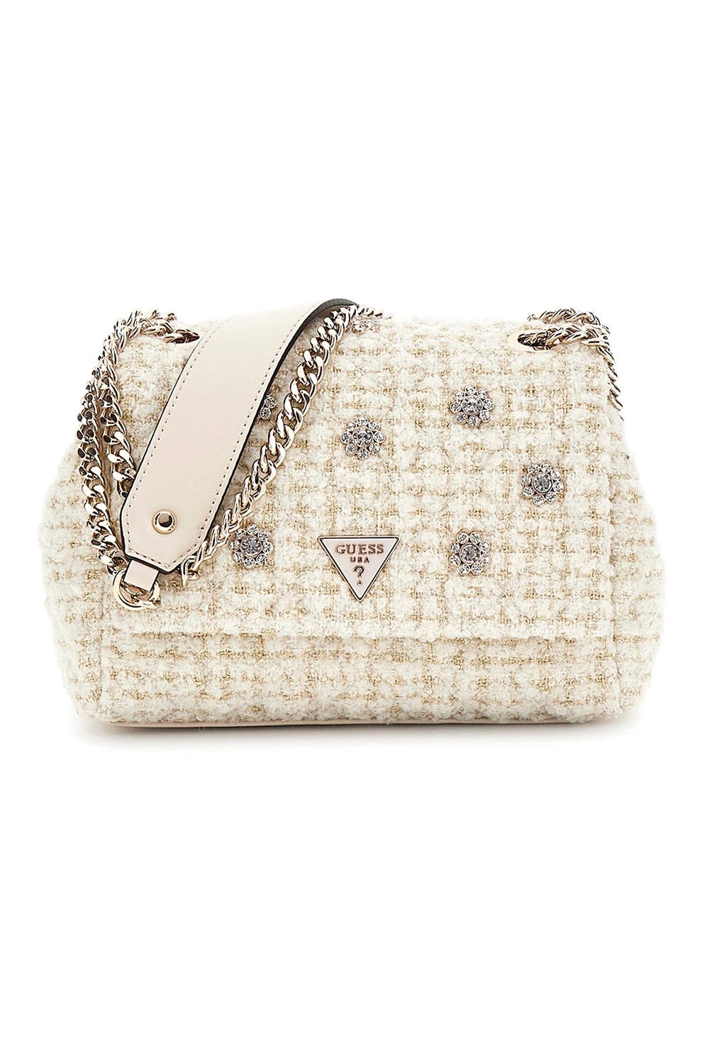 GUESS, Geanta crossbody din tuid, Bej - eMAG.ro