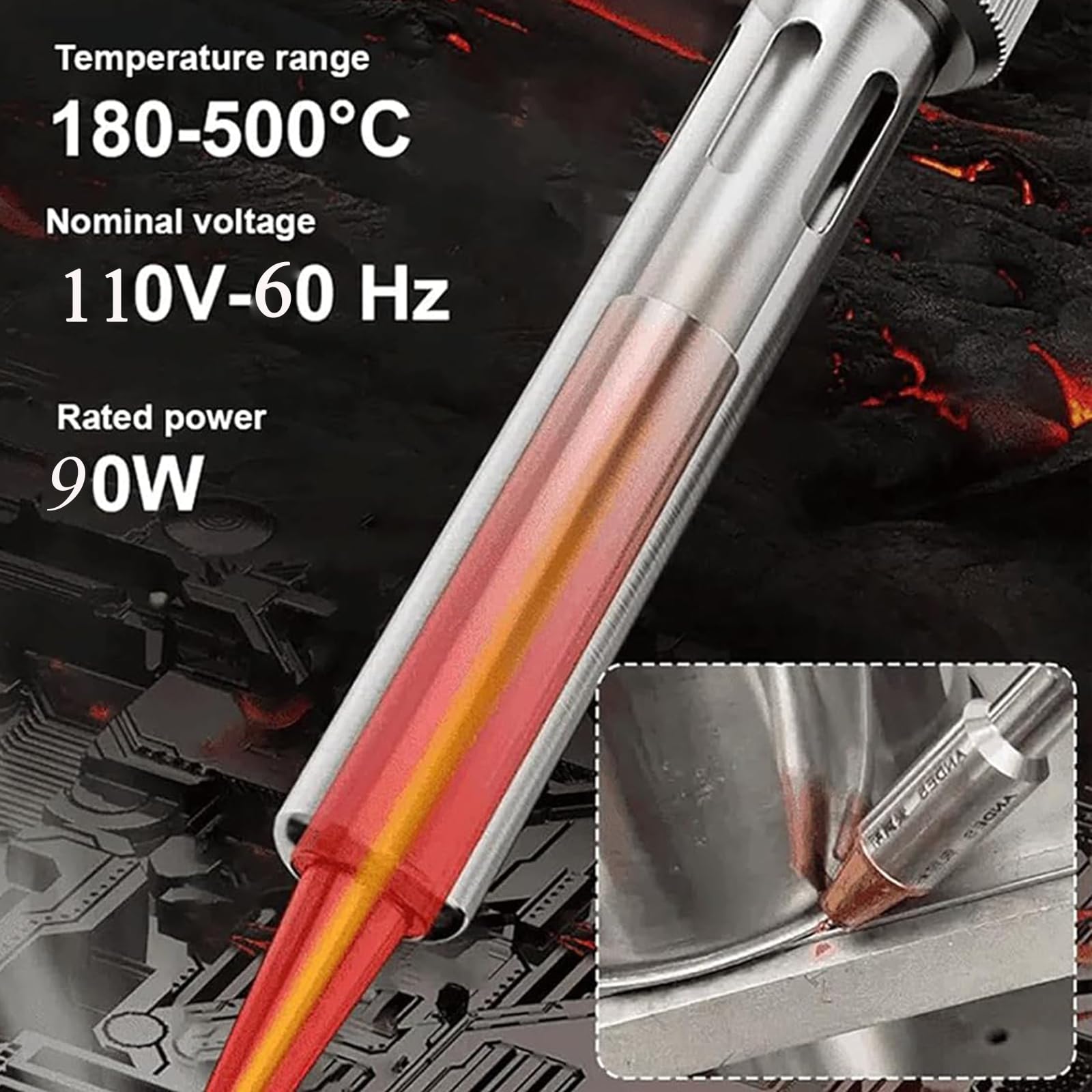 Kit pistol de lipit, display LED, 5 capete de lipit, putere 90W ...