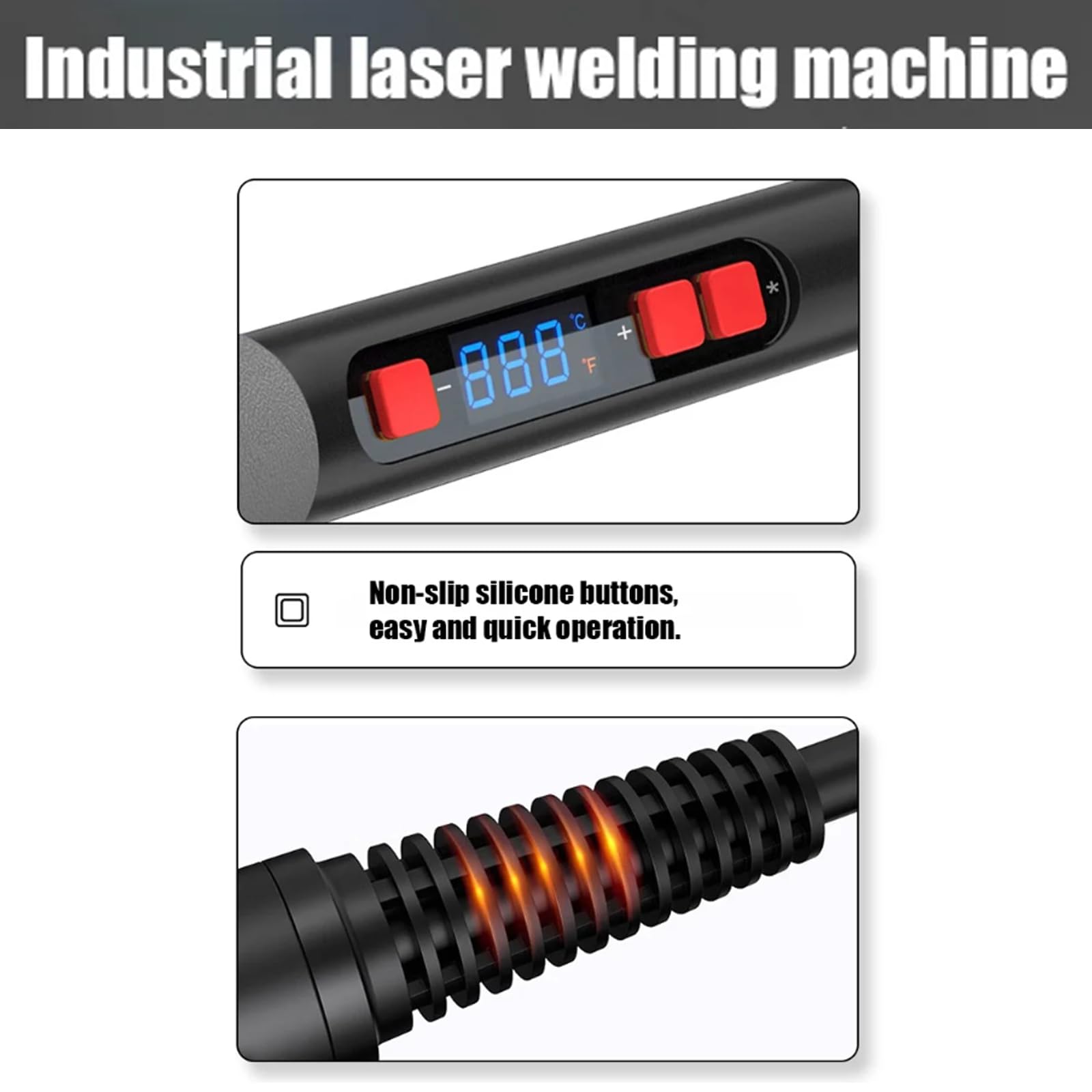 Kit pistol de lipit, display LED, 5 capete de lipit, putere 90W ...