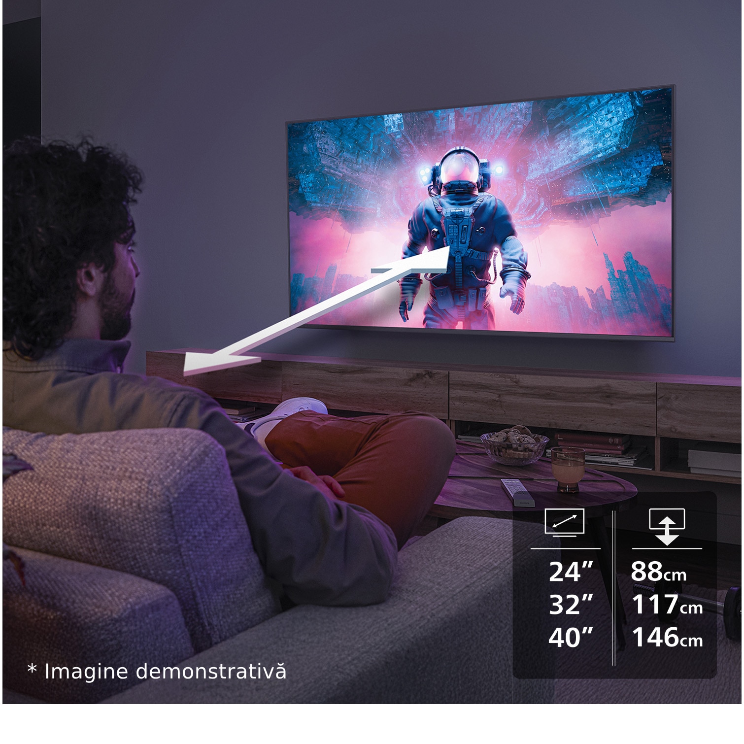 Televizor Philips LED 24PHS6000, 60 cm, Smart TV, HD, Clasa E (Model ...