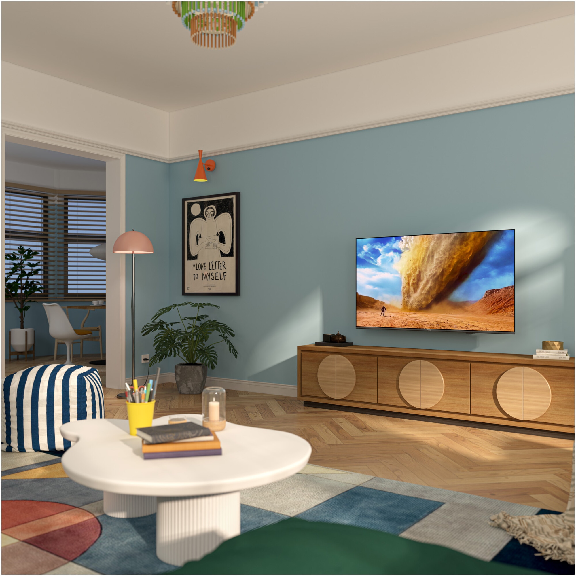 Televizor Philips QLED 43PUS7810, 108 cm, Smart TV, 4K Ultra HD, Clasa ...