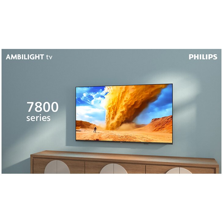 Televizor Philips QLED 55PUS7810, 139 cm, Smart TV, 4K Ultra HD, Clasa ...