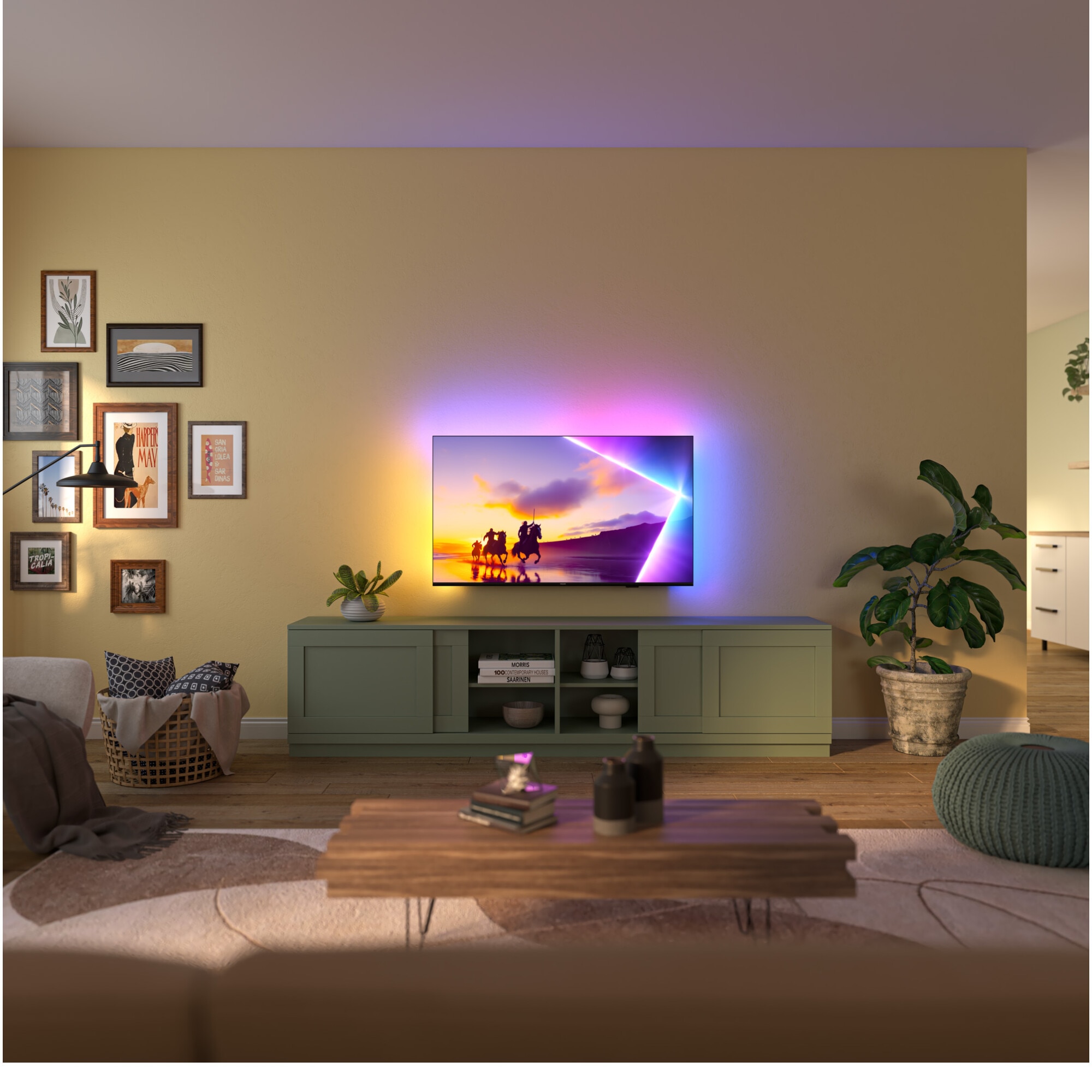 Televizor Philips AMBILIGHT tv QLED 65PUS8510, 164 cm, Smart TV, 4K ...