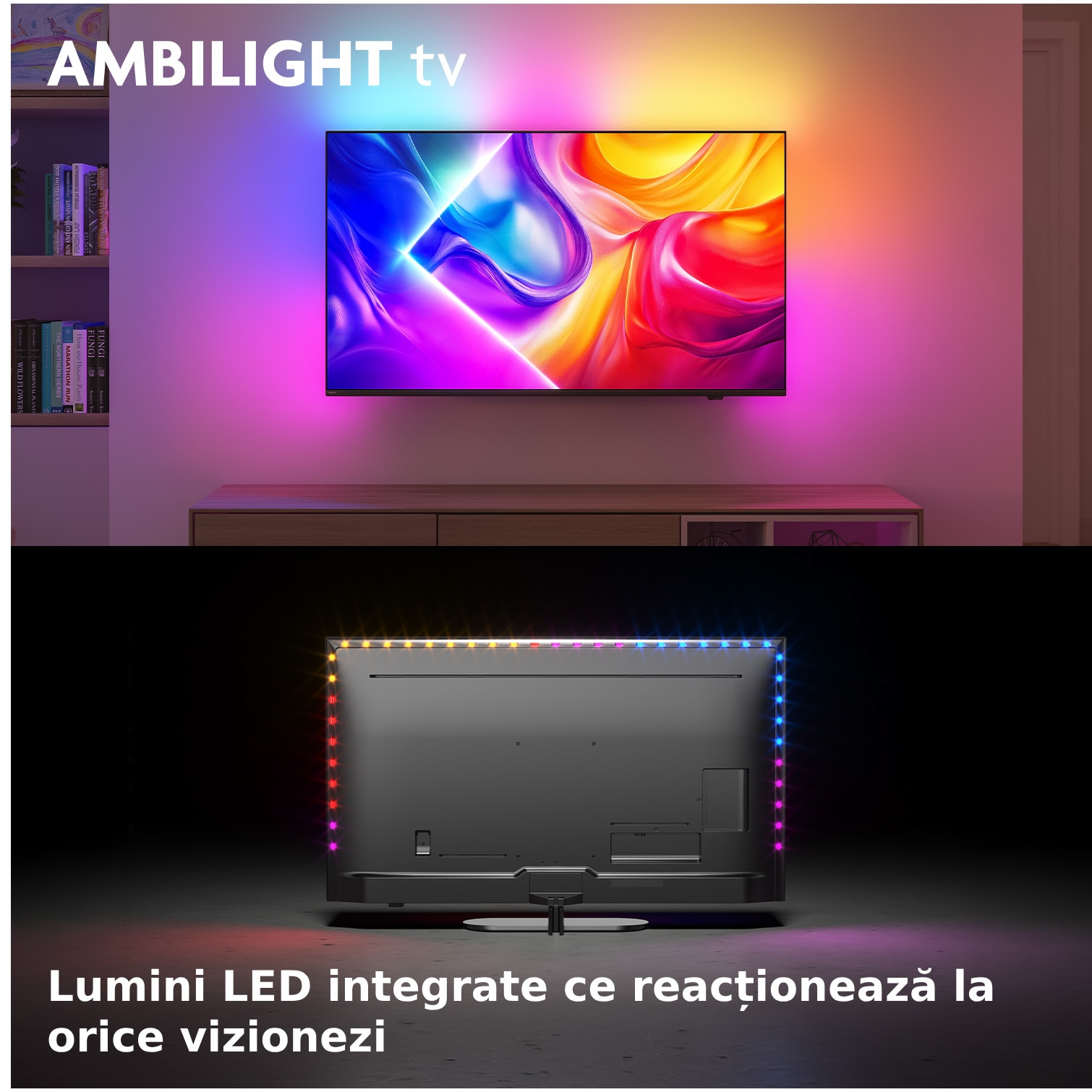 Televizor Philips AMBILIGHT tv QLED 65PUS9010, 164 cm, Smart TV, 4K ...