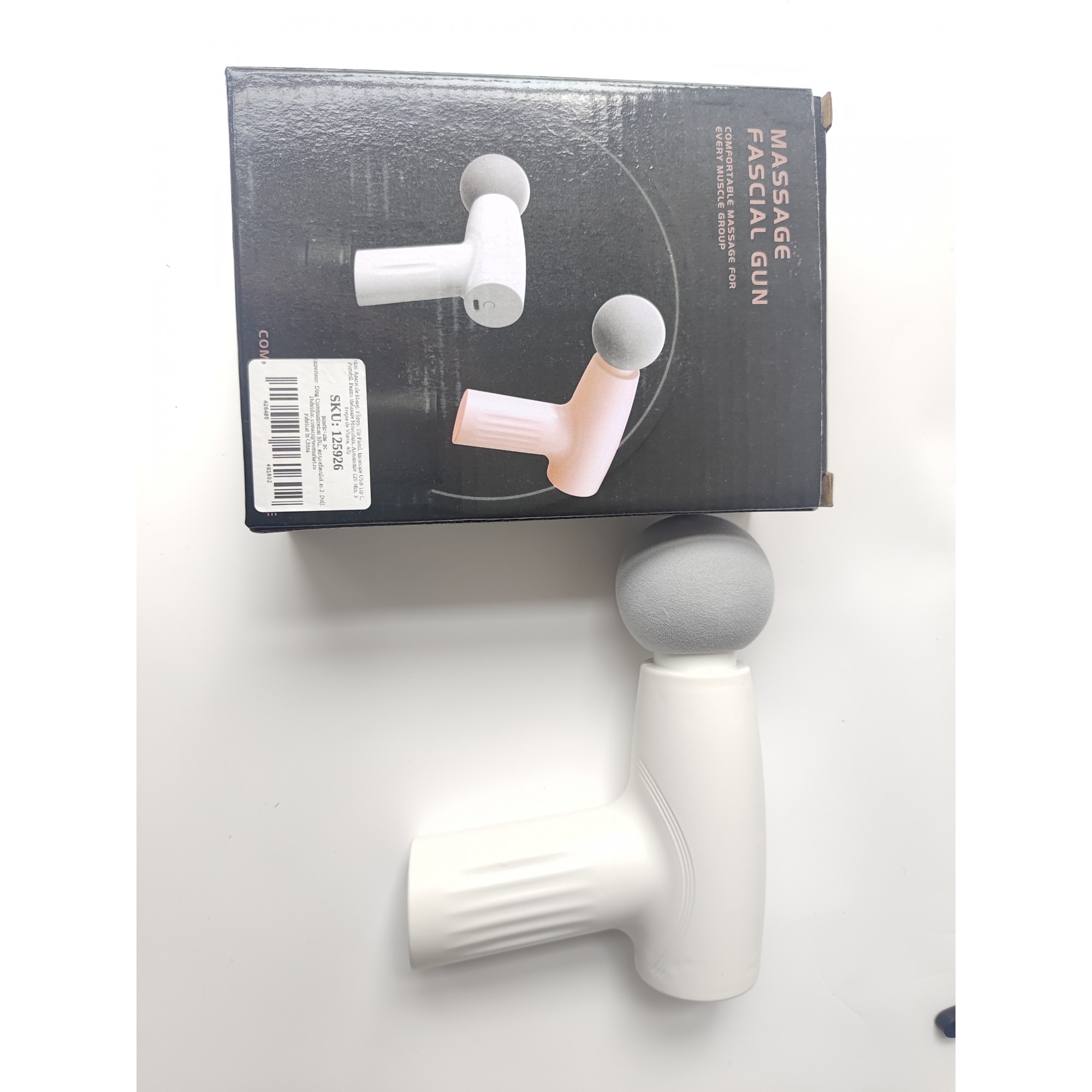 Mini aparat de masaj, Leski, tip pistol, portabil, alimentare USB Tip C ...