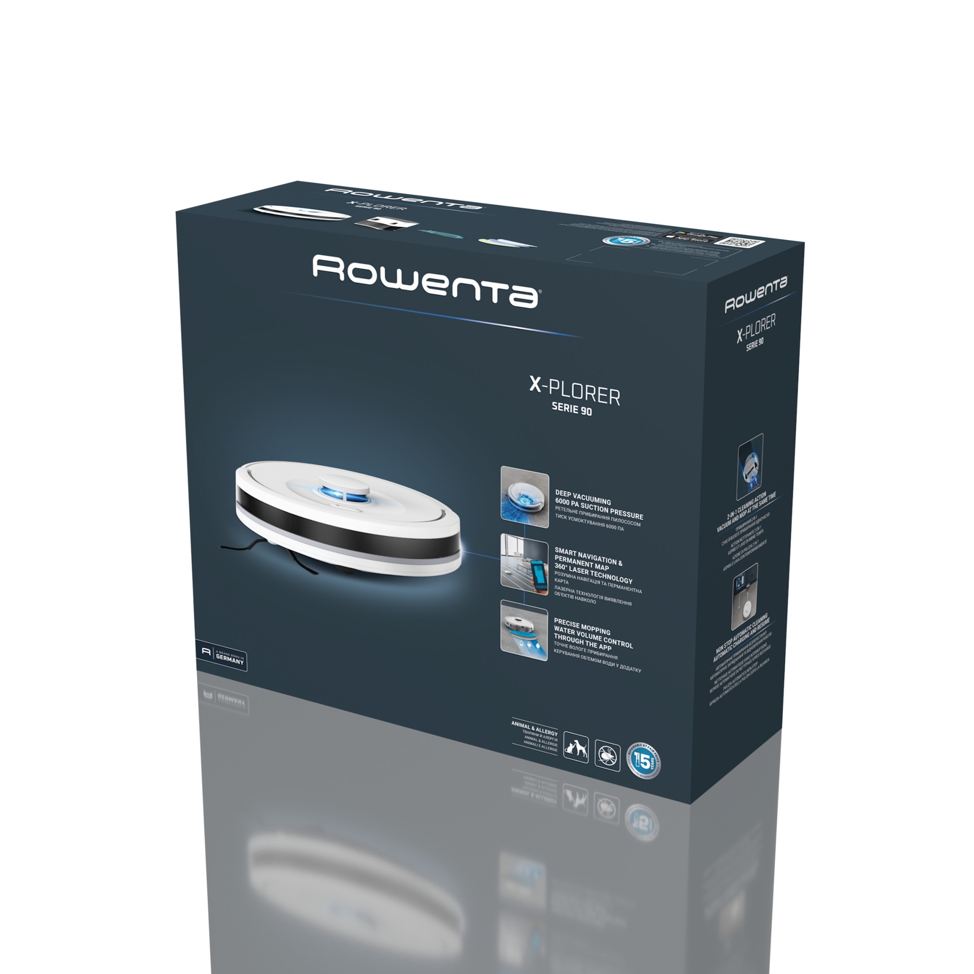 Aspirator robot Rowenta X-Plorer Serie 90 Animal & Allergy RR8777WH ...