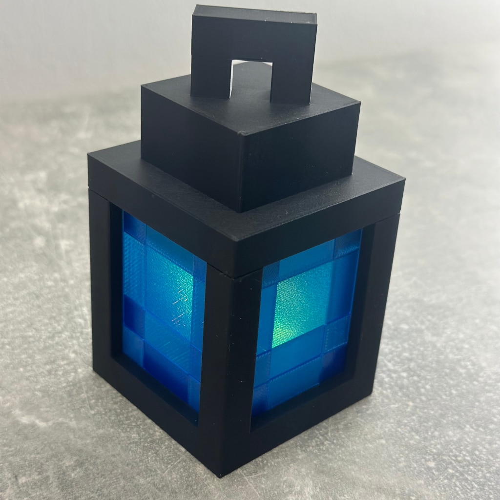 Lampa Felinar Minecraft, Albastru, lampa led - eMAG.ro