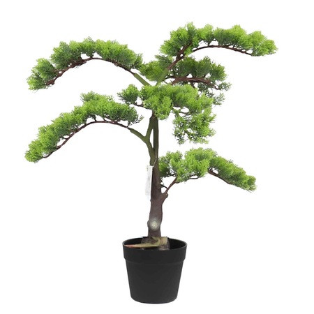 Copac artificial in ghiveci BM5963, plastic + sarma, verde, 60 cm - eMAG.ro
