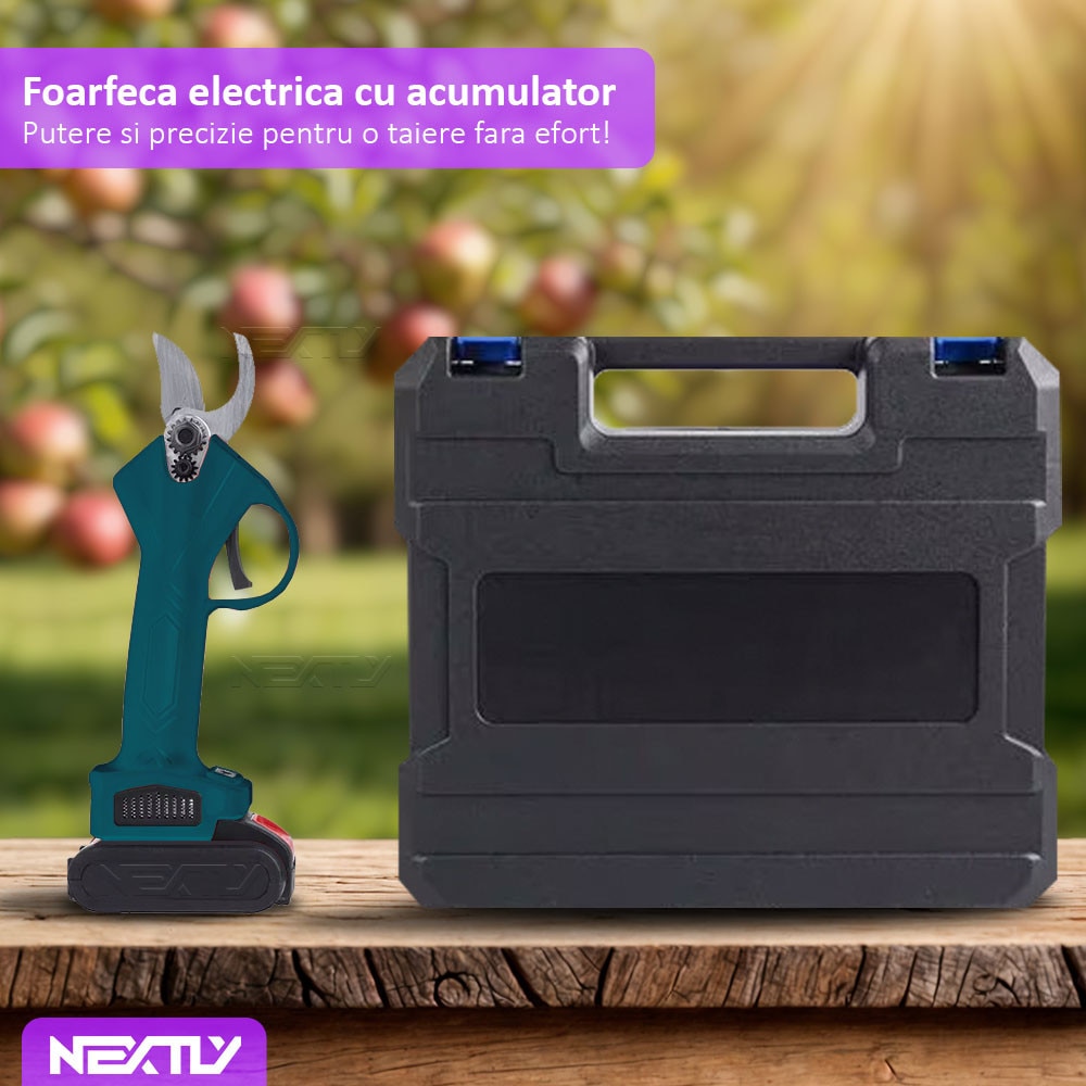 Foarfeca electrica pentru gradinarit NEXTLY, 2 acumulatori de 48V ...