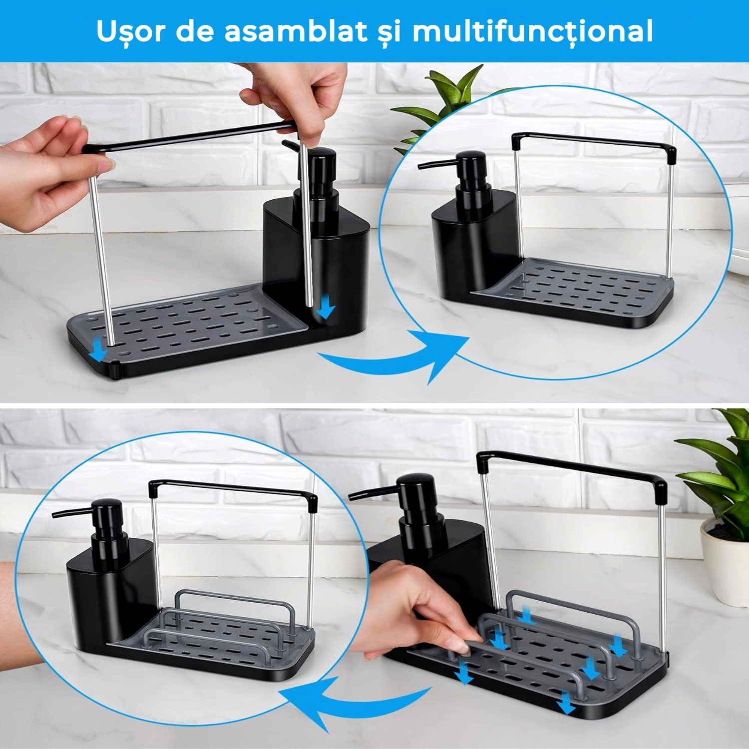 Dispenser, Dozator 5 in 1 Pentru Detergent Lichid de Vase si Sapun cu ...
